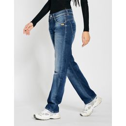 Straight-Jeans Gang "Gang Jeans Straight Fit 94AMELIE STRAIGHT", Herren, Gr. 26, denim blau, Denim/Jeans, 90% Baumwolle, 4% Elasthan, 6% Polyester, Jeans Straight-Jeans