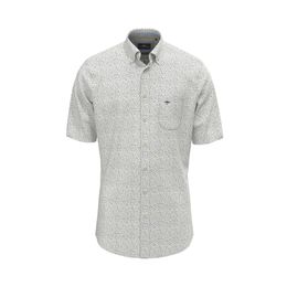 Kurzarmhemd Fynch-Hatton, Herren, Gr. XXL, N-Gr, wei&szlig; (horizon), Web, Obermaterial: 100% Baumwolle, bedruckt, gemustert, regular fit normal, ohne Ausschnitt, gerader Abschluss, Hemden, mit Logo Stickerei