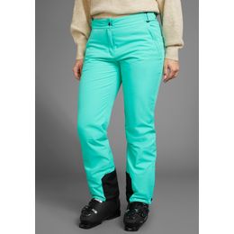 Skihose Maier Sports, Damen, Gr. 54, N-Gr, gr&uuml;n (electric gr&uuml;n), Obermaterial: 100% Polyester, Hosen Skihose, Wasserdicht & verstellbarer Taillenbund & gro&szlig;e Gr&ouml;&szlig;en