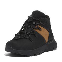 Schn&uuml;rboots Timberland "SPRINT TREKKERMID BUNGEE SNEAKER", M&auml;dchen, Gr. 39, schwarz (schwarz nubuck w wheat), Leder, Schuhe Schn&uuml;rboots, Winterstiefel, Schn&uuml;rstiefel, Winterschuhe