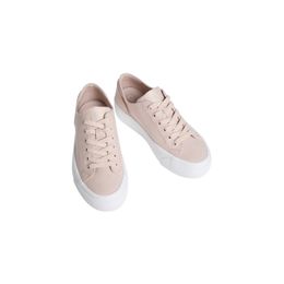 Plateausneaker Calvin Klein Jeans "VULC FLATFORM LOW CV MG", Damen, Gr. 37, rose, Textil, unifarben, Schuhe Plateausneaker, Schn&uuml;rschuh, Freizeitschuh, Halbschuh mit seitlichem Logo