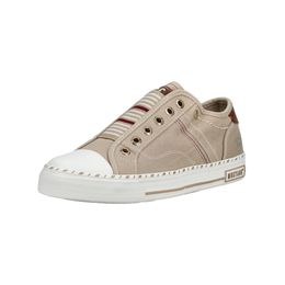 Sneaker Mustang Shoes "Mustang Shoes Sneaker Textil", Damen, Gr. 37, beige, Textil, Schuhe Sneaker