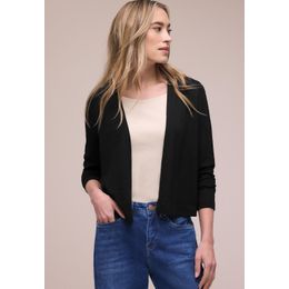 Cardigan Street One, Damen, Gr. 34, schwarz, Stoff, 60% Viskose, 40% Polyester, unifarben, comfort fit normal, ohne Ausschnitt, normaler Saum, Strickjacken, in Unifarbe