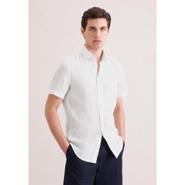 Leinenhemd Seidensticker "Schwarze Rose", Herren, Gr. L (42), normale &Auml;rmell&auml;ngen, wei&szlig;, 100% Leinen, unifarben, slim fit, Hemden, Slim 1/2 Kentkragen Uni