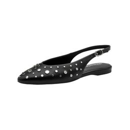 Ballerina Tamaris "Tamaris Ballerinas Lederimitat", Damen, Gr. 39, schwarz, silber, Lederimitat, Schuhe Ballerina