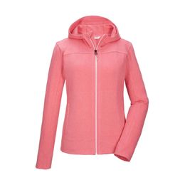 Fleecejacke Killtec "KOS 49 WMN FLC JCKT", Damen, Gr. 42, pink, Obermaterial: 90% Polyester, 10% Elasthan, Jacken Fleecejacke, Fleecejacke mit Kapuze, Kinnschutz und Eingrifftaschen