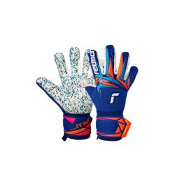 Torwarthandschuhe Reusch "Attrakt Fusion Guardian Junior", Kinder, Gr. 5, blau, 61% Latex, 27% Polyester, 6% Lederimitat, 5% Polyamid, Handschuhe, mit extrem griffigen Profi-Haftschaum