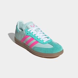 Sneaker adidas Performance "SAMBA MESSI", Herren, Gr. 44,5, halo mint, lucid pink, gum4, Leder, Synthetik, Schuhe Sneaker