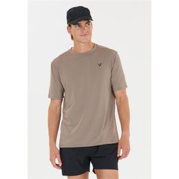 Funktionsshirt Virtus "Califo", Herren, Gr. S, taupe, 90% Polyester, 10% Elasthan, unifarben, normal, Rundhals, Shirts Funktionsshirt, 4-Wege Stretch