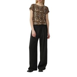 Qs Damen QS T-Shirt mit All-Over Print schwarz M