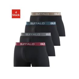 Buffalo Herren Boxer &raquo;Boxershorts f&uuml;r Herren&laquo; Packung, 4 Stk. aus Baumwoll-Mix schwarz S, 4 Stk.