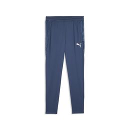 Sporthose Puma "individualFINAL Fu&szlig;ballhose Herren", Herren, Gr. M, Normalgr&ouml;&szlig;en, tiefblau wei&szlig; icy, Obermaterial: 100% Polyester. Taschenfutter: 100% Polyester. Einsatz: 100% Polyester. Unterer Bund: 89% Polyester, 11% Elasthan, unifarben, slim fit, Hosen Sporthose