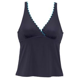 Lascana Damen Lascana B&uuml;gel-Tankini-Top &raquo;Camilla&laquo; mit Farbkontrast blau 38, Cup C