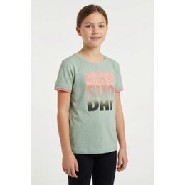 Funktionsshirt Killtec "KOS 133 GRLS TSHRT", Jungen, Gr. 152, helles naturgr&uuml;n, Obermaterial: 65% Polyester, 30% Baumwolle, 5% Elasthan, Shirts Funktionsshirt