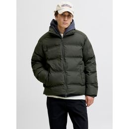 Jack & Jones Steppjacke JACK & JONES "JJESOHO PUFFER COLLAR SN", Herren, Gr. S, rosin, Web, Obermaterial: 100% Polyester, unifarben, regular fit, Rippb&uuml;ndchen, Jacken Steppjacke