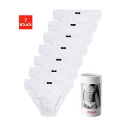 s.Oliver Herren s.Oliver Slip &raquo;Herren Unterhose&laquo; Dose, 7 Stk. Wochenration in einer Dose wei&szlig; M, 7 Stk.