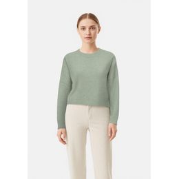 Strickpullover Only "ONLRENE LIFE LS O-NECK CC KNT", Damen, Gr. XL, gr&uuml;n (desert sage detail:melange), Strick, Obermaterial: 65% Polyester, 13% Nylon, 13% Polyacryl, 6% Wolle, 3% Elasthan, meliert, regular fit, Rundhals, Pullover Strickpullover