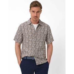 Leinenhemd Brax "Style LUKE", Herren, Gr. XL, Normalgr&ouml;&szlig;en, braun, Web, 100% Leinen, Hemden