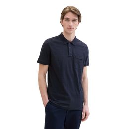 Tom Tailor Herren Tom Tailor Poloshirt mit Struktur blau S