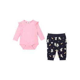 bonprix Baby bonprix T-Shirt Set, 2 Regular Fit, Langarm, mit Druckkn&ouml;pfen, aus Baumwolle