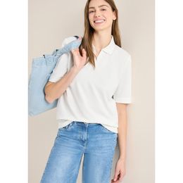 Cecil Damen Poloshirt mit Kontrast-Streifen und V-Ausschnitt XL (44)