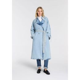 Hugo Blue Damen HUGO Blue Trenchcoat &raquo;Garena&laquo; Denim in Maxi-L&auml;nge S (36)