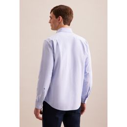 Seidensticker Herren Seidensticker Businesshemd Regular 1/1 Button-Down-Kragen Uni blau 3XL48, normale &Auml;rmell&auml;ngen