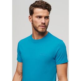 Superdry Herren Rundhalsshirt &raquo;ESSENTIAL LOGO EMB NEON TEE&laquo; blau S