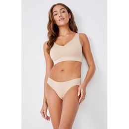 Jockey Damen Bralette &raquo;Back Smoothing Seamfree&laquo; 2er Pack, weiche, eingen&auml;hte, drahtlos geformte Cups beige L, N-Gr