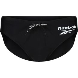 Reebok Herren Badeslip &raquo;"Wells"&laquo; 1 Stk. mit Kordel, mit Logoschriftzug, kurz, basic, bequem, schnell trocknend schwarz L, N-Gr