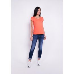 Seidel Moden Damen T-Shirt mit Kappen&auml;rmel, MADE IN GERMANY orange 52