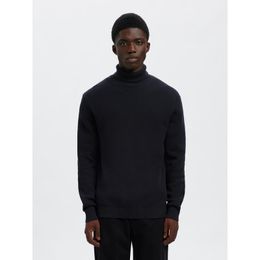 Selected Herren Selected Rollkragenpullover &raquo;SLHDANE LS KNIT STRUCTURE ROLL NECK NOOS&laquo; blau S