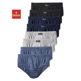 Le Jogger Herren Le Jogger Slip Packung, 8 Stk. aus angenehm weicher Baumwoll-Qualit&auml;t blau 5, 8 Stk.