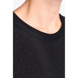 Richroyal Damen RICHROYAL Longsleeve &raquo;NOS EV R LS&laquo; mit Glitzergarn schwarz XL
