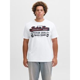 Jack & Jones PlusSize Jack & Jones Plussize Herren Jack & Jones PlusSize T-Shirt &raquo;JJELOGO TEE SS ONECK 2 COL AW25 NOOS PLS&laquo; wei&szlig; 6XL