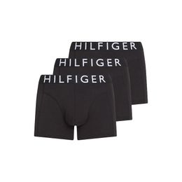 Tommy Hilfiger Underwear Herren Trunk &raquo;mit Kontrast-Logo-Taillenbund&laquo; 3 Stk. aus Stretch-Baumwolle, normale Leibh&ouml;he schwarz M (50), 3 Stk.