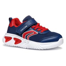 Geox Jungen Sneaker &raquo;J ASSISTER BOY Blinkschuh&laquo; Sportschuh, Klettschuh mit auff&auml;llig blinkender Sohle blau 33