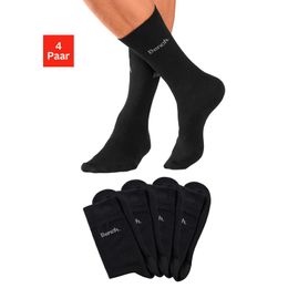 Bench. Herren Basicsocken Packung, 4 Stk. tlg. in angenehm weicher Markenqualit&auml;t schwarz 39-42