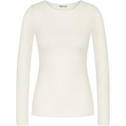 Triumph Damen Langarmshirt &raquo;Beauty Layers LSL Top Wool&laquo; weiche Wolle, lang&auml;rmelig, in Single-Jersey Qualit&auml;t wei&szlig; M