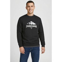 Jack & Jones Jack & Jones Herren Kapuzensweatshirt &raquo;JCOFLARE FRONT PRINT SWEAT CREW NECK&laquo; M