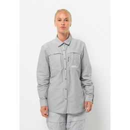 Jack Wolfskin Damen Langarmbluse &raquo;BARRIER L/S SHIRT W&laquo; grau M (38/40)