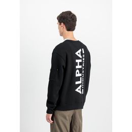 Alpha Industries Herren Sweatshirt &raquo;Back Print Crewneck&laquo; schwarz L