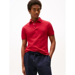 Tommy Hilfiger Herren Poloshirt &raquo;1985 SLIM POLO mit Stickerei und Piqu&eacute;-Qualit&auml;t&laquo; unifarben, casual, slim fit, Baumwollmix, Polokragen rot S