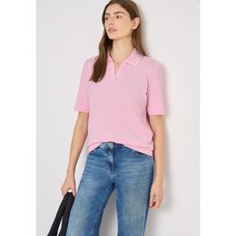 Cecil Damen Poloshirt mit Kontrast-Streifen und V-Ausschnitt M (40)