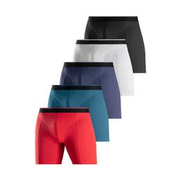 AUTHENTIC LE JOGGER Herren AUTHENTIC LE JOGGER Langer Boxer Packung, 5 Stk. mit zweifarbigem Webbund und l&auml;ngerem Bein bunt S/4, 5 Stk.