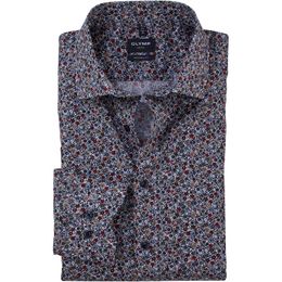 OLYMP Herren OLYMP Businesshemd &raquo;Luxor modern fit&laquo; mit floralem Print rot 48, N-Gr