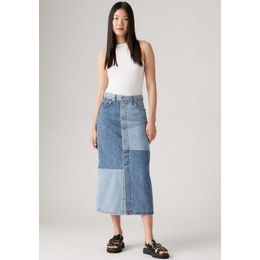 Levi's Levi's Damen Midirock &raquo;BUTTON MIDI SKIRT PAT&laquo; mit Knopfleiste blau 27