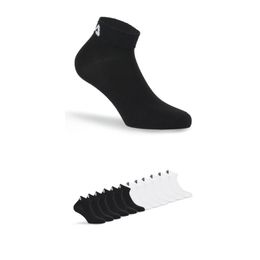 Fila Damen Kurzsocken &raquo;UNISEX QUARTER PLAIN SOCKS&laquo; 12 Stk. tlg. schwarz-wei&szlig; 35-38