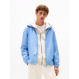 Tommy Hilfiger Herren Blouson &raquo;RWB HOODED JACKET&laquo; mit Kapuze Freizeitjacke, &Uuml;bergangsjacke elastische B&uuml;ndchen, wasserabweisend blau L