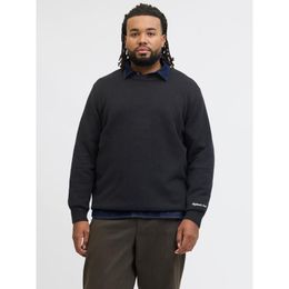 Jack & Jones PlusSize Jack & Jones Plussize Herren Jack & Jones PlusSize Strickpullover &raquo;JORNORREBRO KNIT CREW NECK PLS&laquo; schwarz 4XL